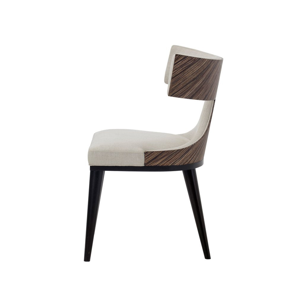 OSCAR DINING CHAIR - NORMAN IVORY / ZEBRANO BACK – Fig & Birch Interiors